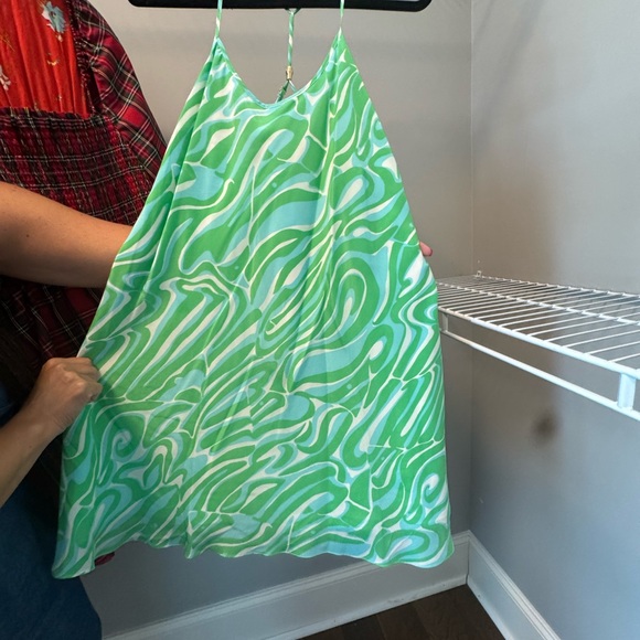 Lilly Pulitzer | Dresses | Lilly Pulitzer Green And White Swirl Dress ...